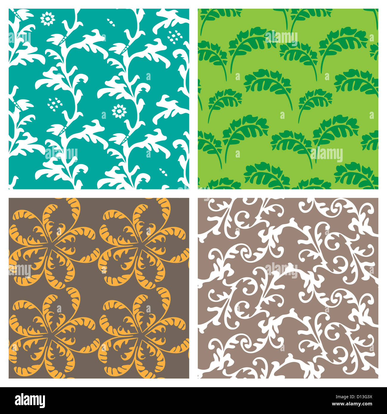 Artistic ornamental vector seamless Cut Out Stock Images & Pictures - Alamy