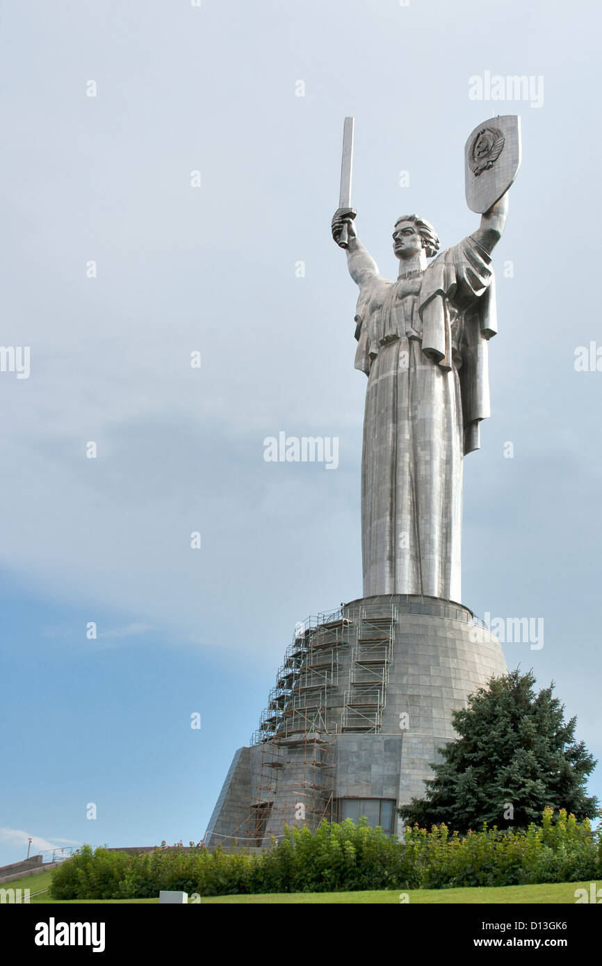 Monumental statue of the Homeland mother, symbol of Soviet victory in ...