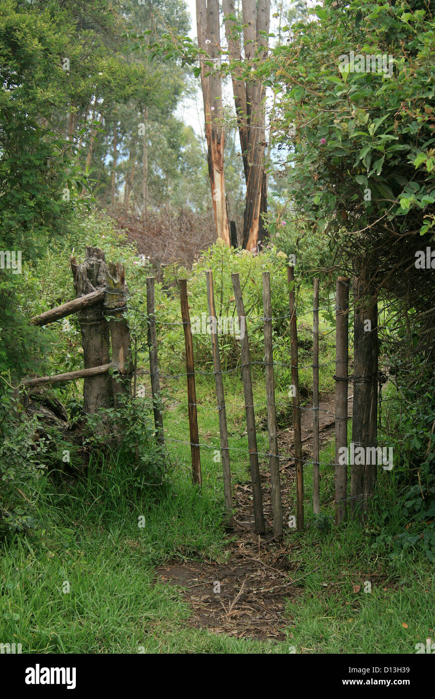 Barbed wire gate hi-res stock photography and images - Alamy
