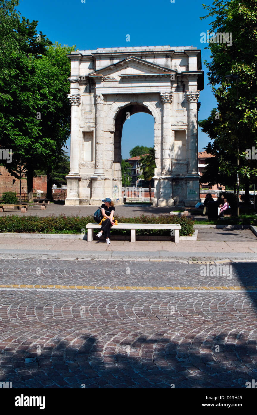 Italy, Venetia, Verona, Arco dei Gavi, Roman Arch Stock Photo - Alamy