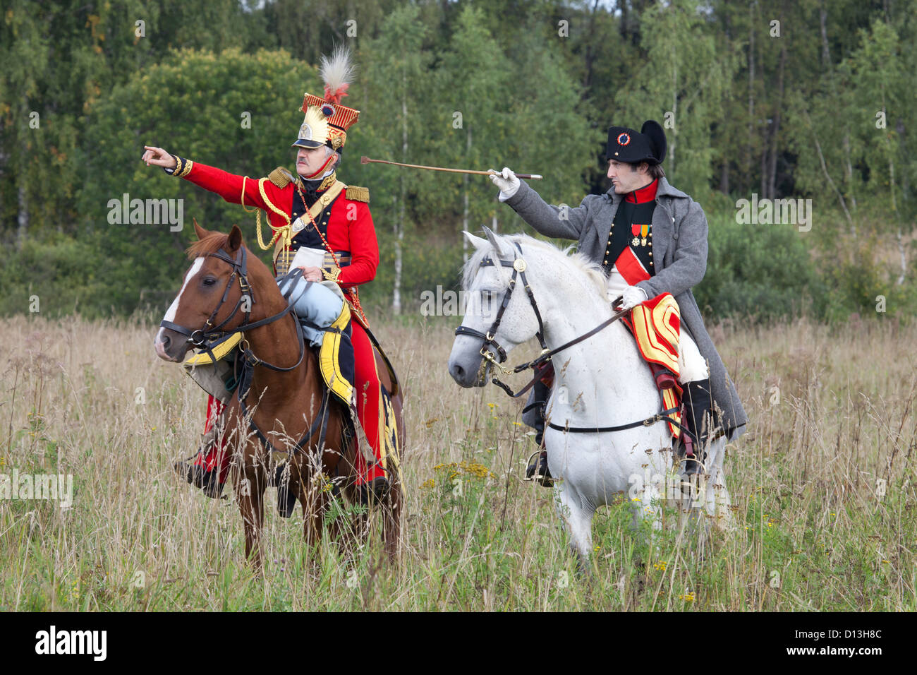 French general Pierre de Colbert-Chabanais showing Napoleon where he ...