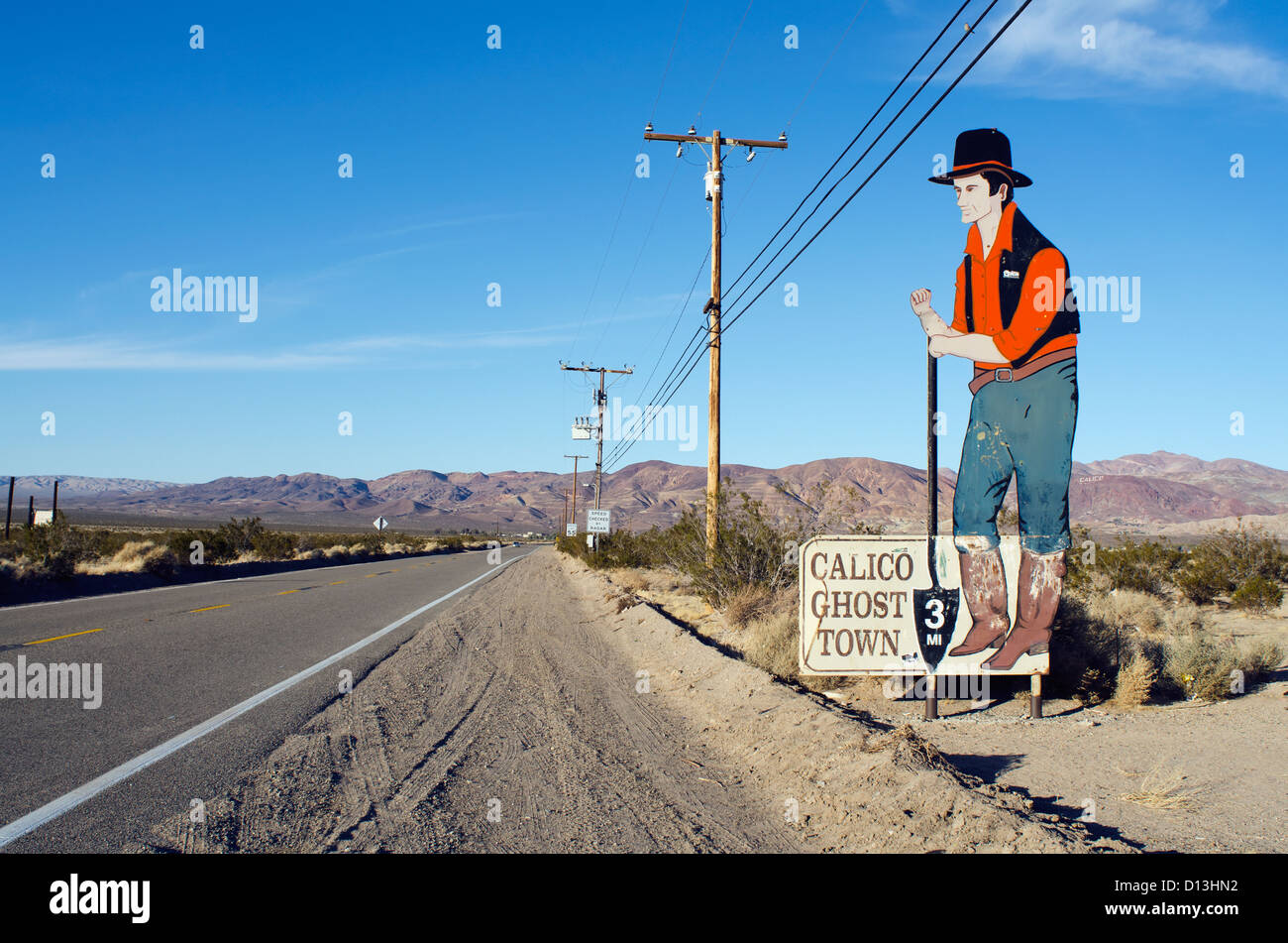 Calico Ghost Town Sign; Las Vegas Nevada Usa Stock Photo - Alamy