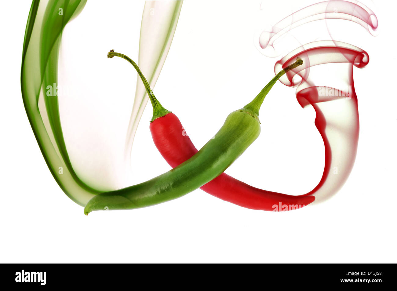 Illustration green chili on Cut Out Stock Images & Pictures - Alamy