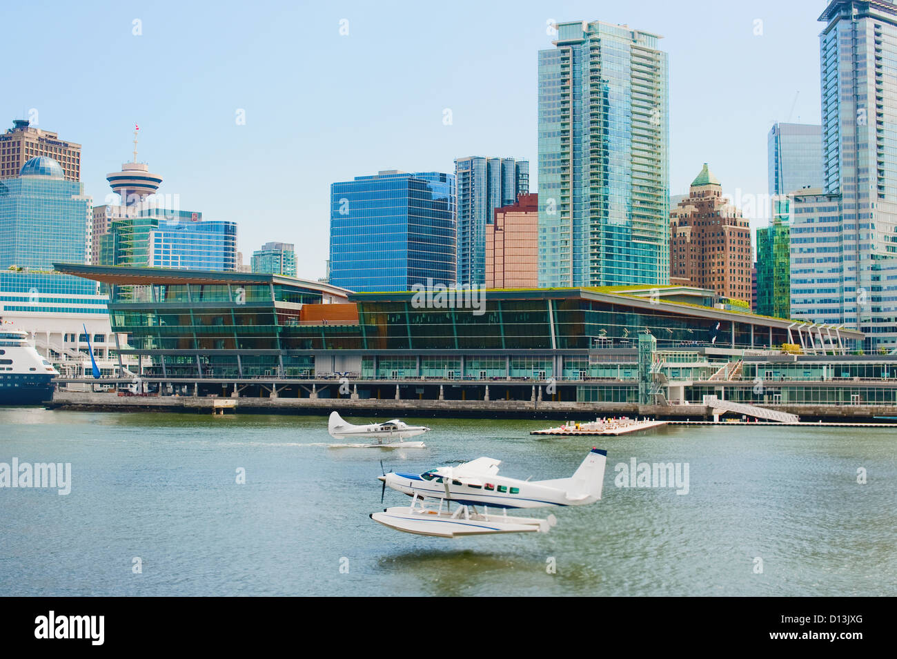 Seaplane Taking Off At Vancouver Harbour Flight Centre With Convention ...