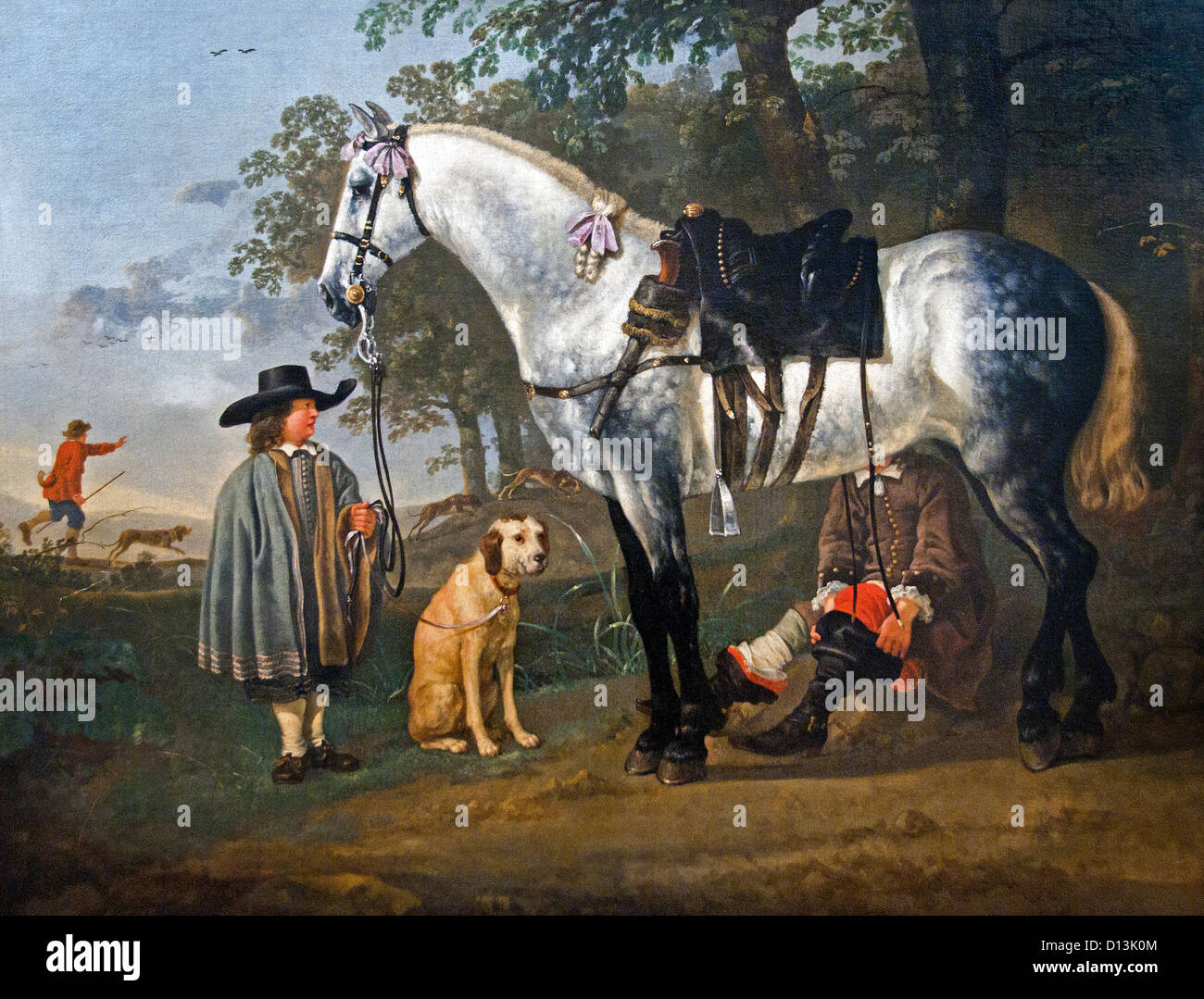Aelbert Cuyp Netherlands Dutch painter painting Grey horse in a ...