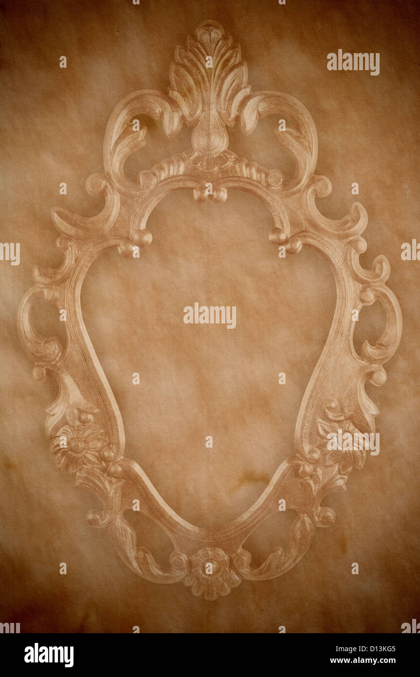 vintage paper with decorative frame stamp Stock Photo - Alamy