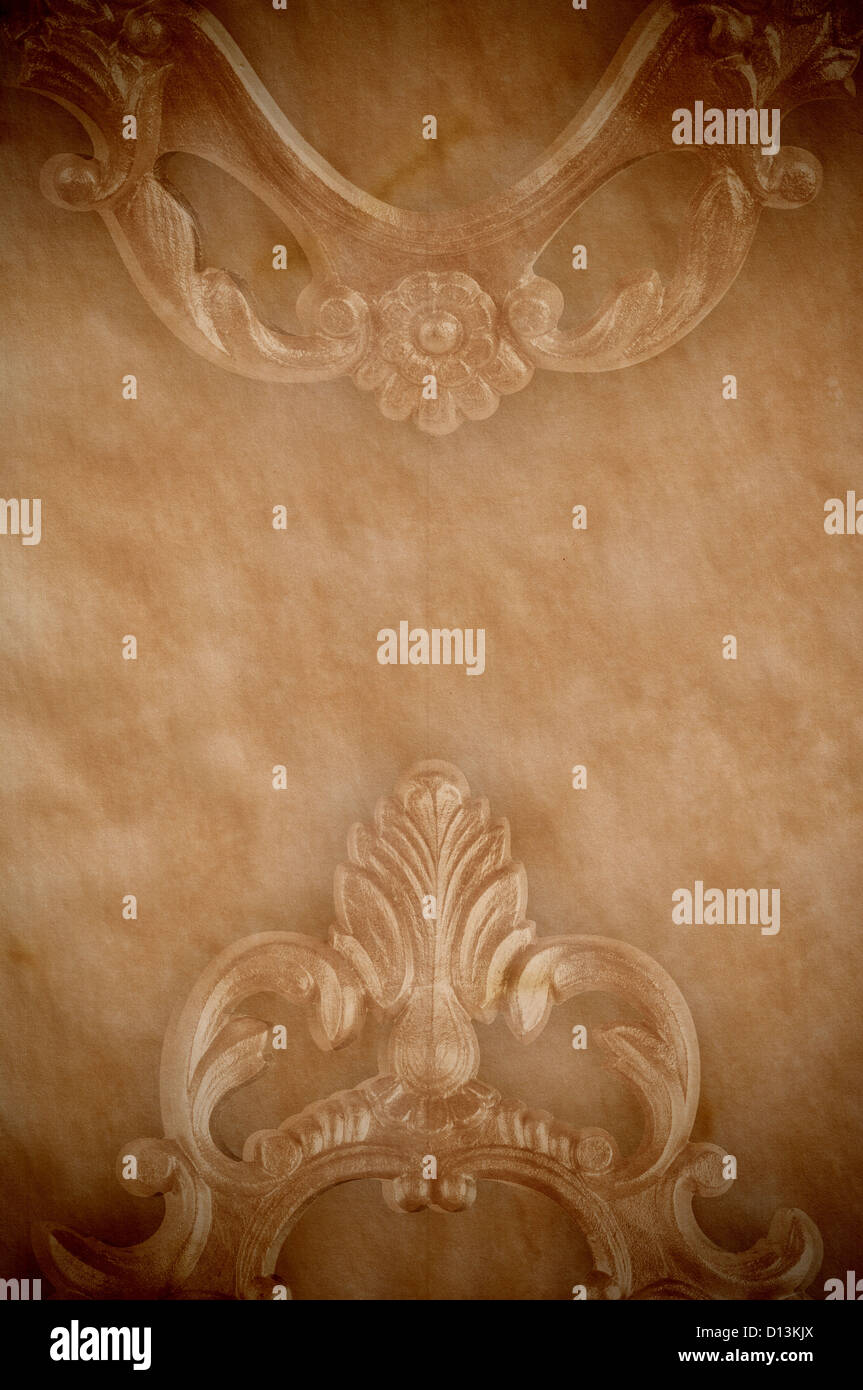 vintage paper with decorative frame stamp Stock Photo - Alamy