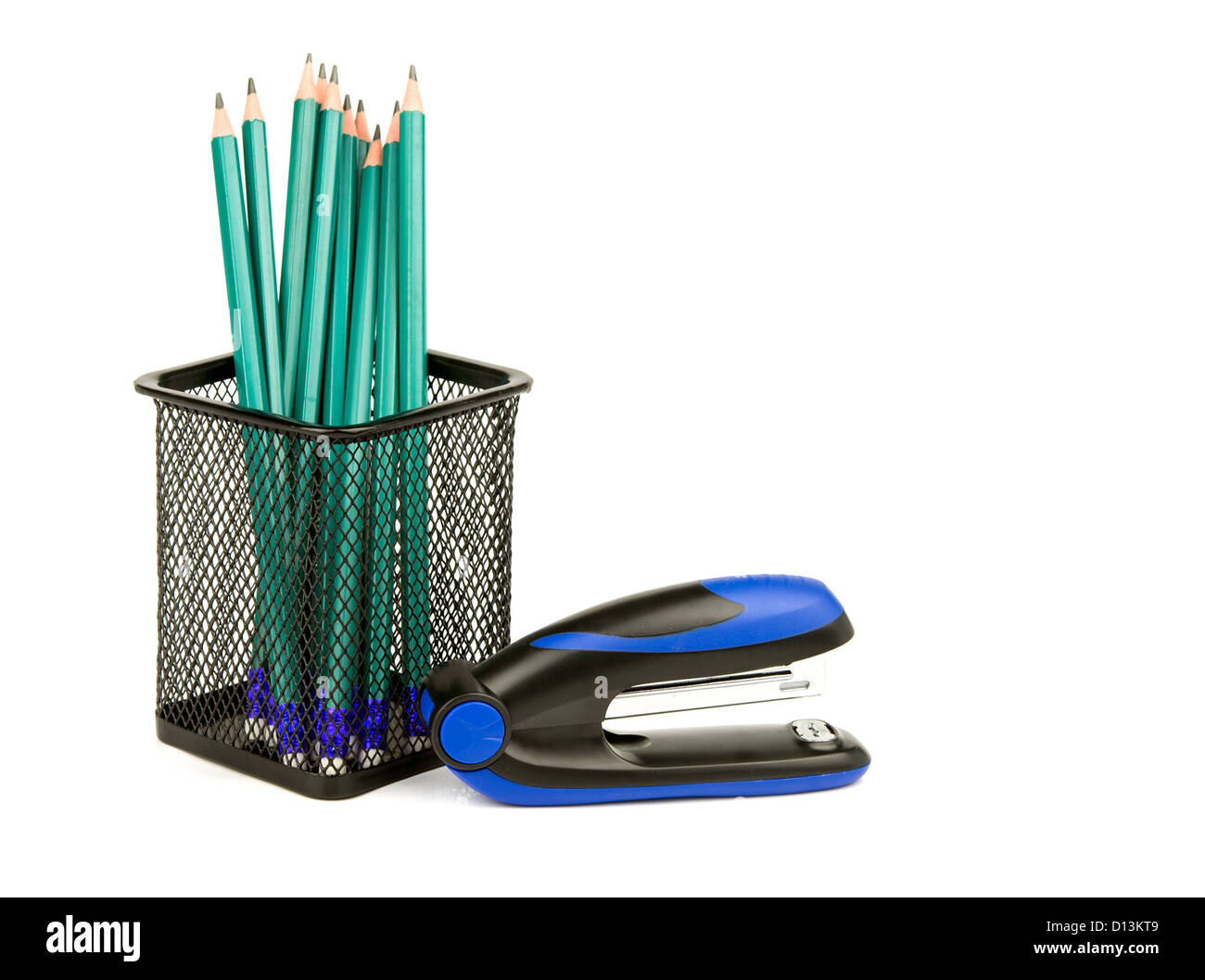 office supplies collection isolated on white background Stock Photo - Alamy