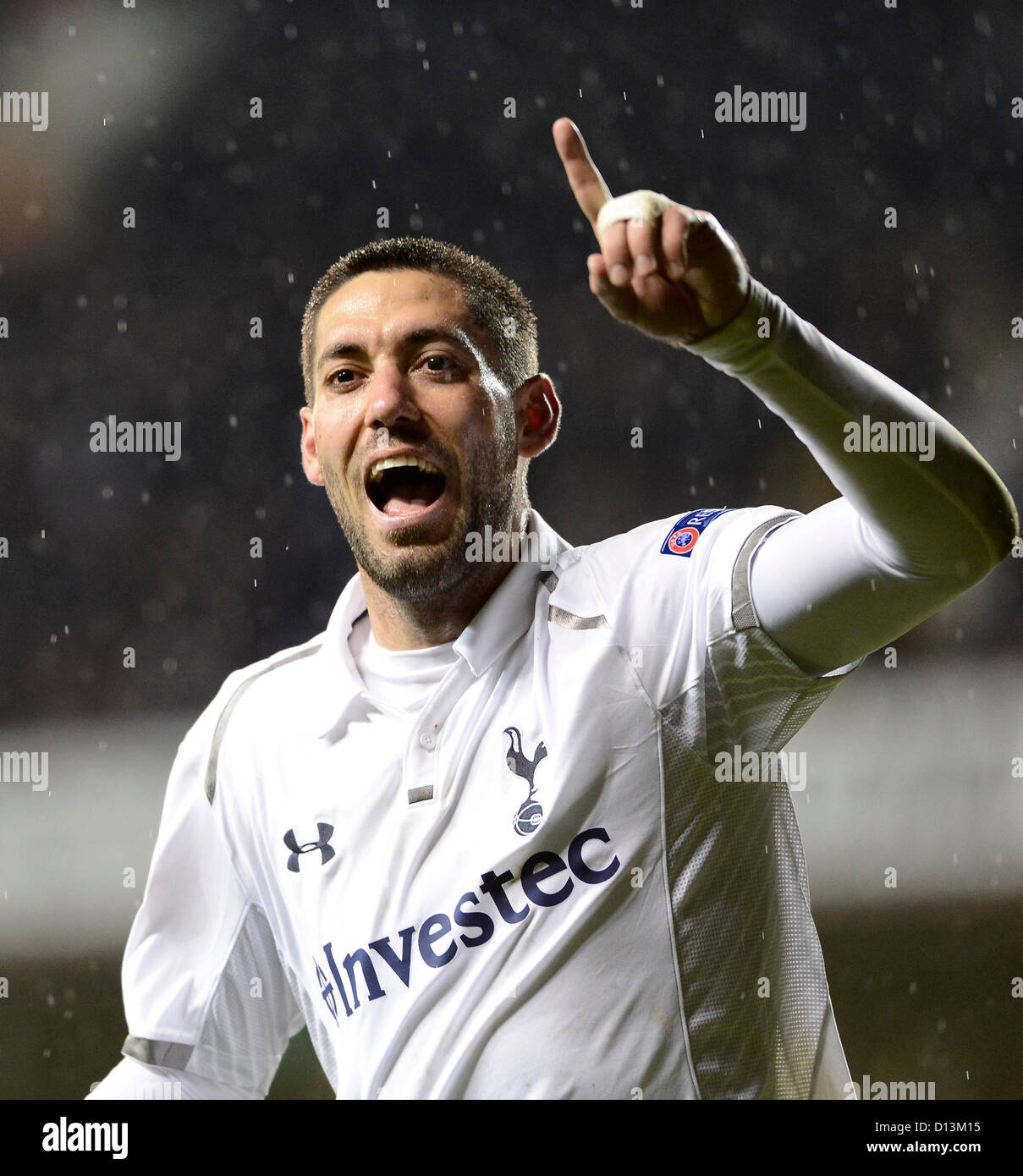 06.12.2012 London, England. Clint Dempsey of Tottenham celebrates ...