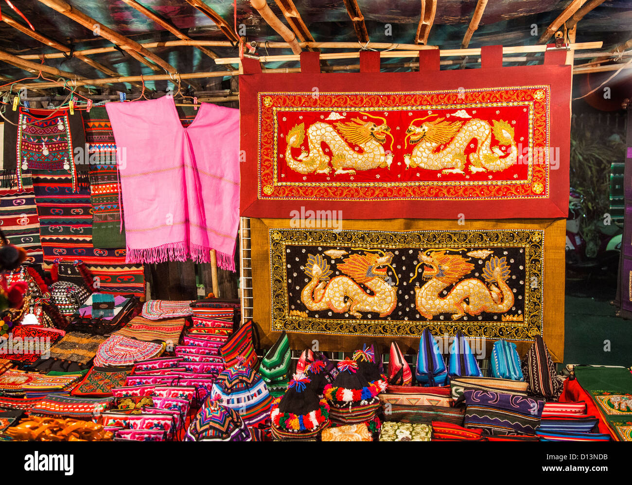 Stall at night market in Chiang Rai, northern Thailand Stock Photo - Alamy