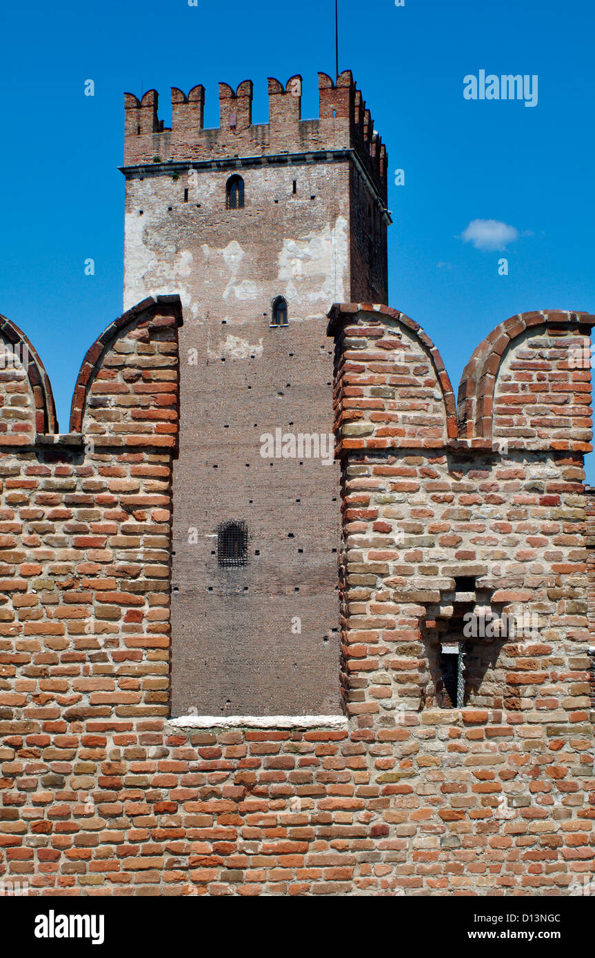 Italy, Veneto, Verona, Castelvecchio Castle, Tower Stock Photo - Alamy