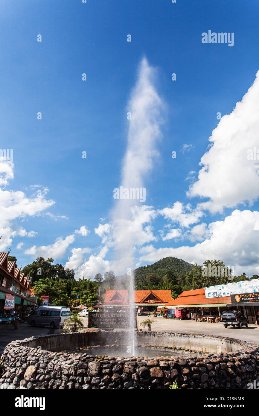 Hot spring at Mae Khajan thermal spa near Chiang Rai northern Thailand ...