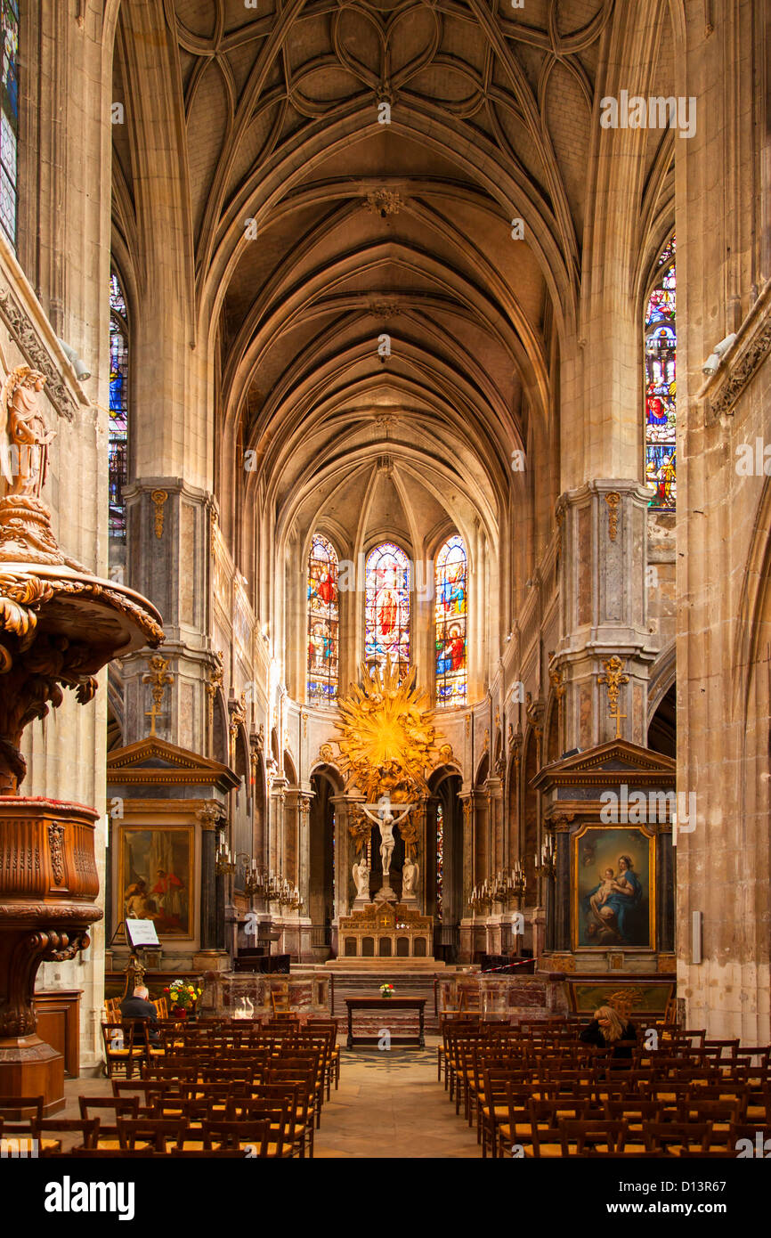 Interior of Eglise Saint Merri, Paris France Stock Photo - Alamy