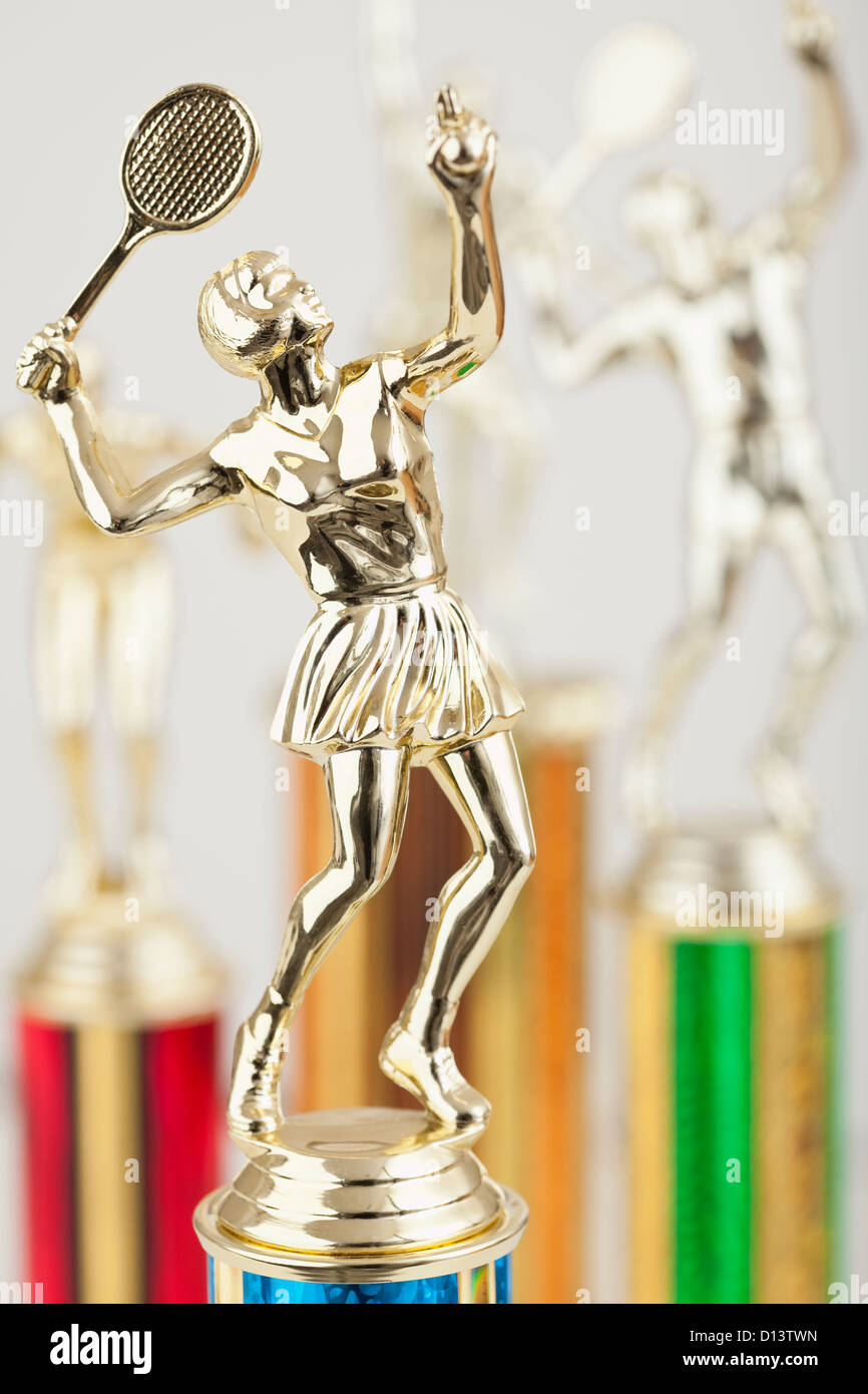 Female gold trophy hi-res stock photography and images - Alamy
