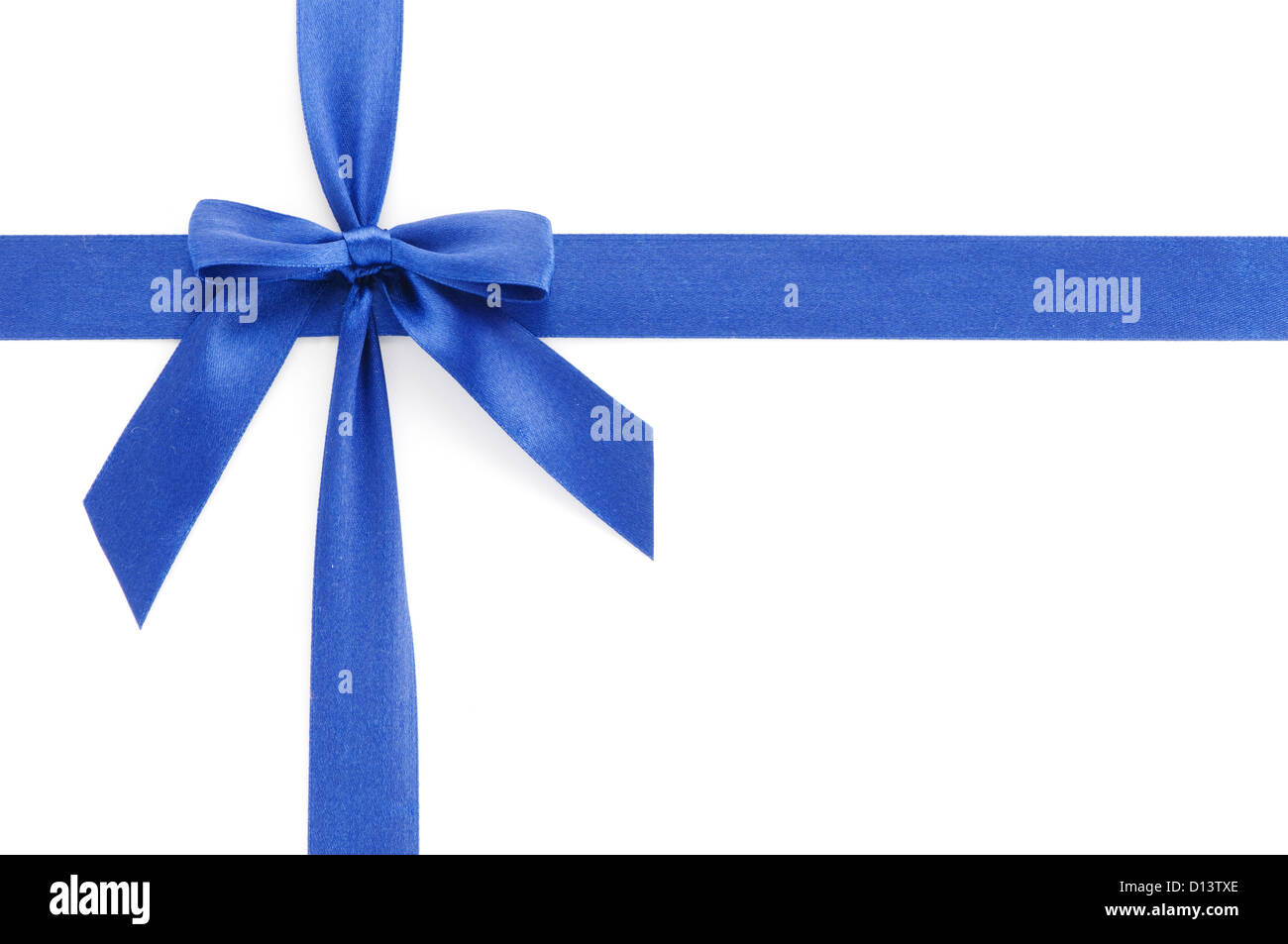 blue gift bow isolated on white Stock Photo - Alamy