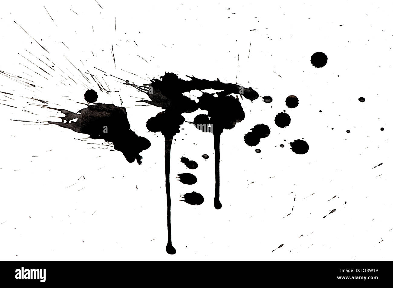 Black ink on white isolated Cut Out Stock Images & Pictures - Alamy