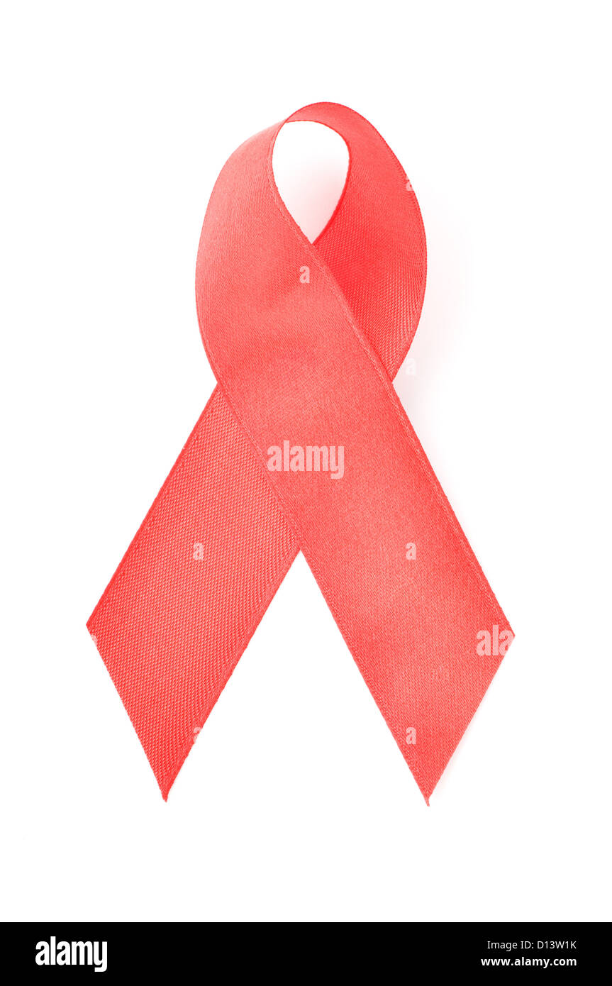 Red ribbon symbol aids hi-res stock photography and images - Alamy