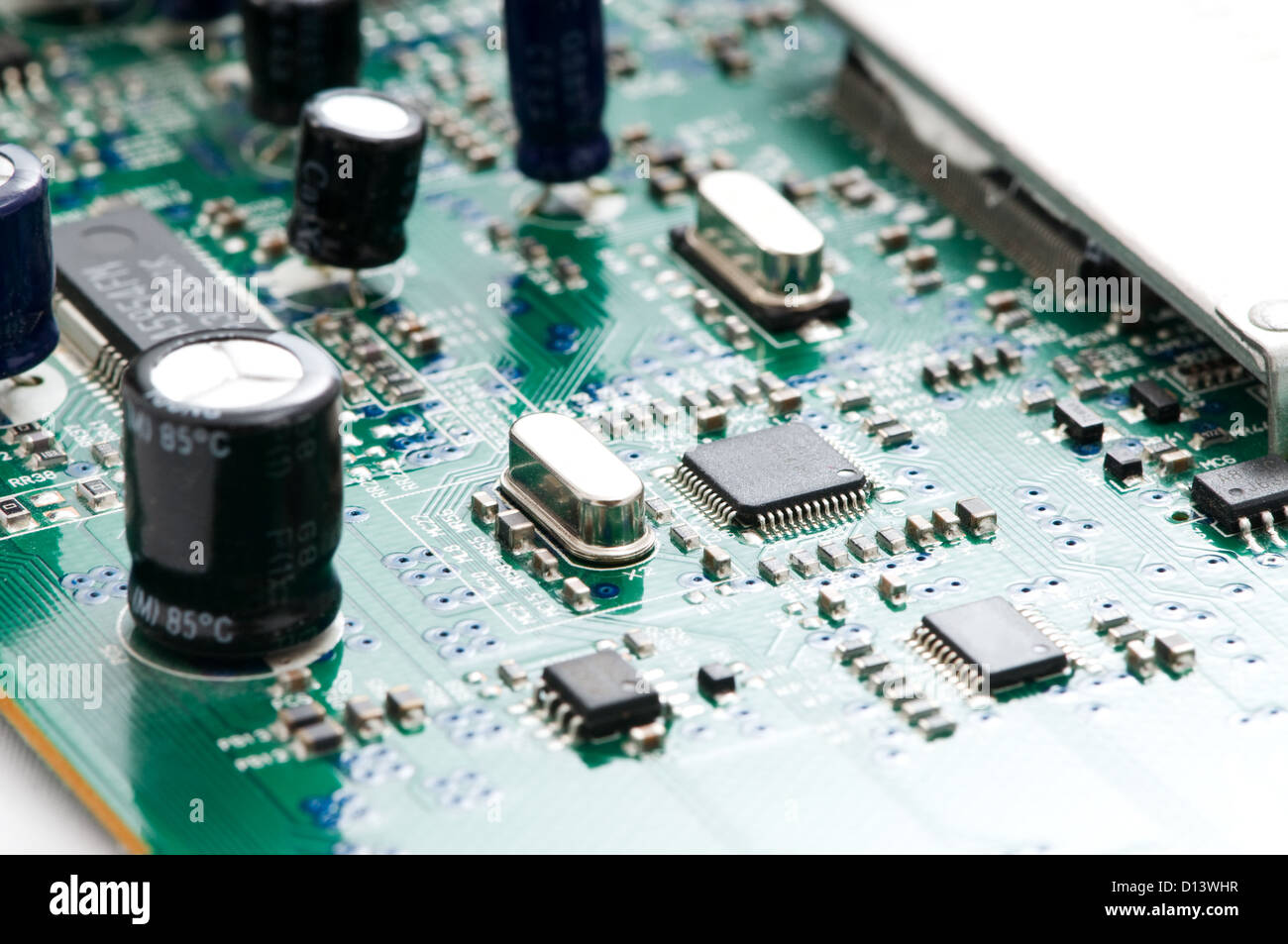 electrical circuit closeup detail with shallow depth of field Stock ...