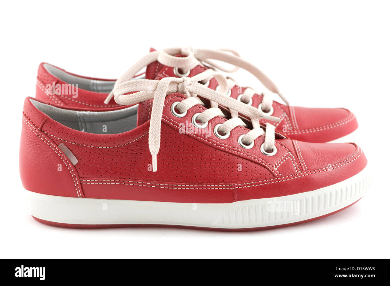 Red leather shoe Cut Out Stock Images & Pictures - Alamy