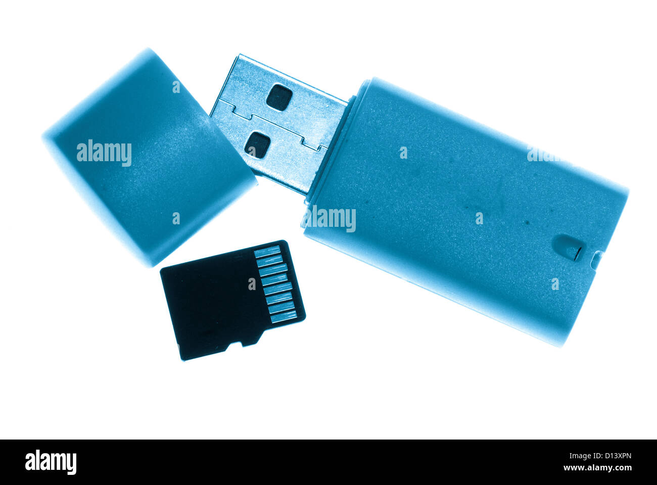 card reader with memory card isolated on white background Stock Photo ...