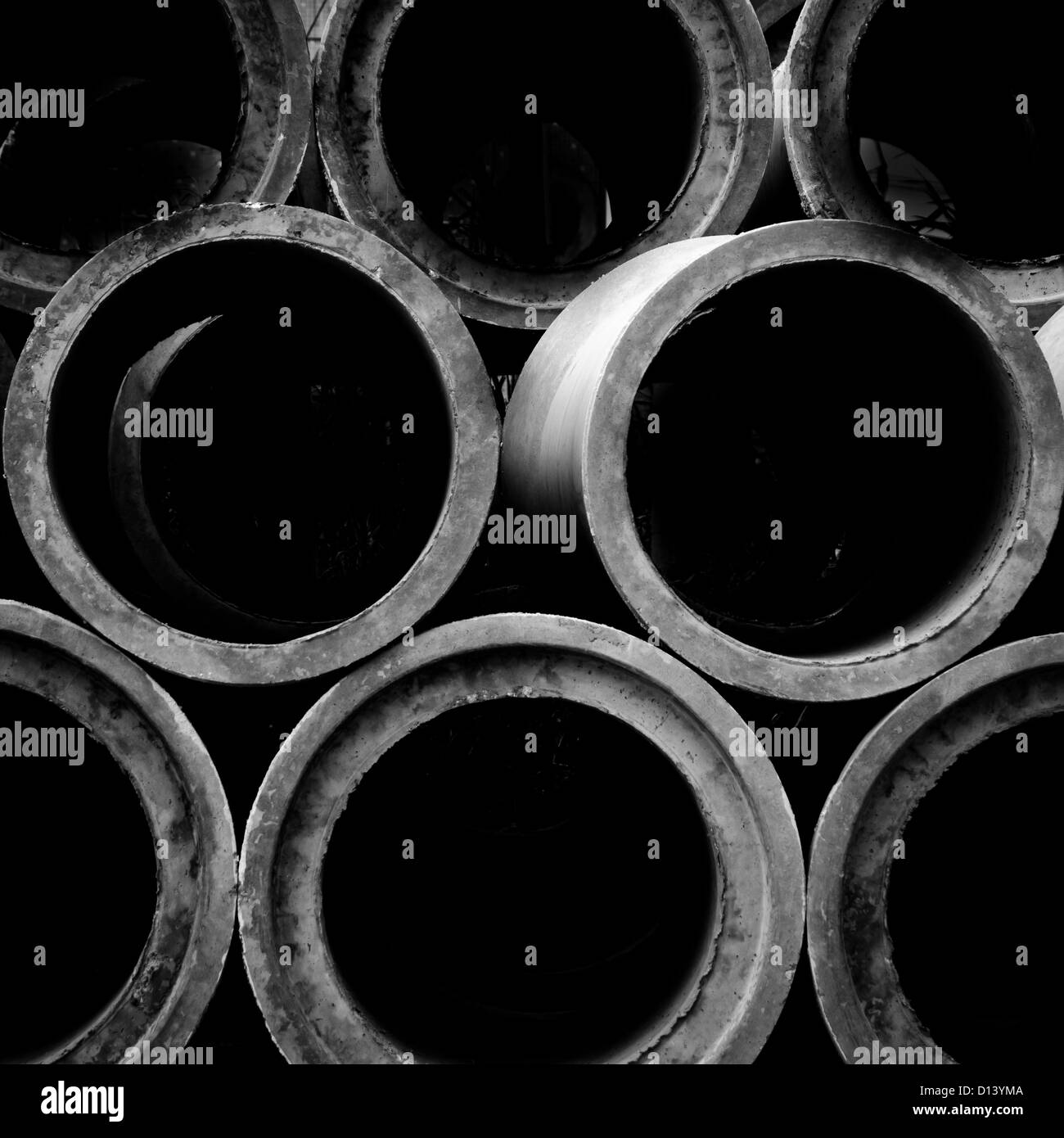 industrial concrete pipe for building construction Stock Photo - Alamy