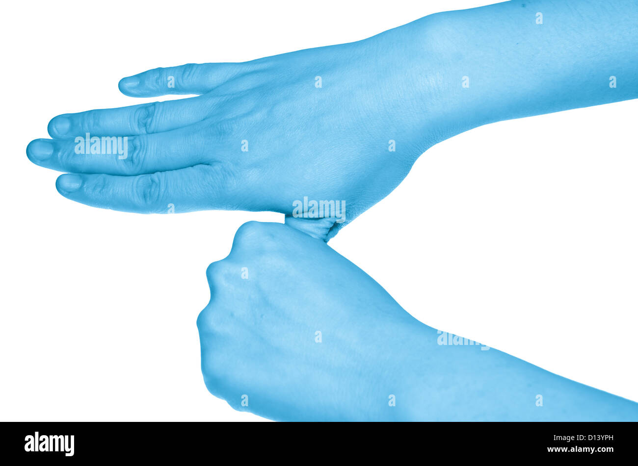 professional medical hand washing gesture isolated on white Stock Photo ...