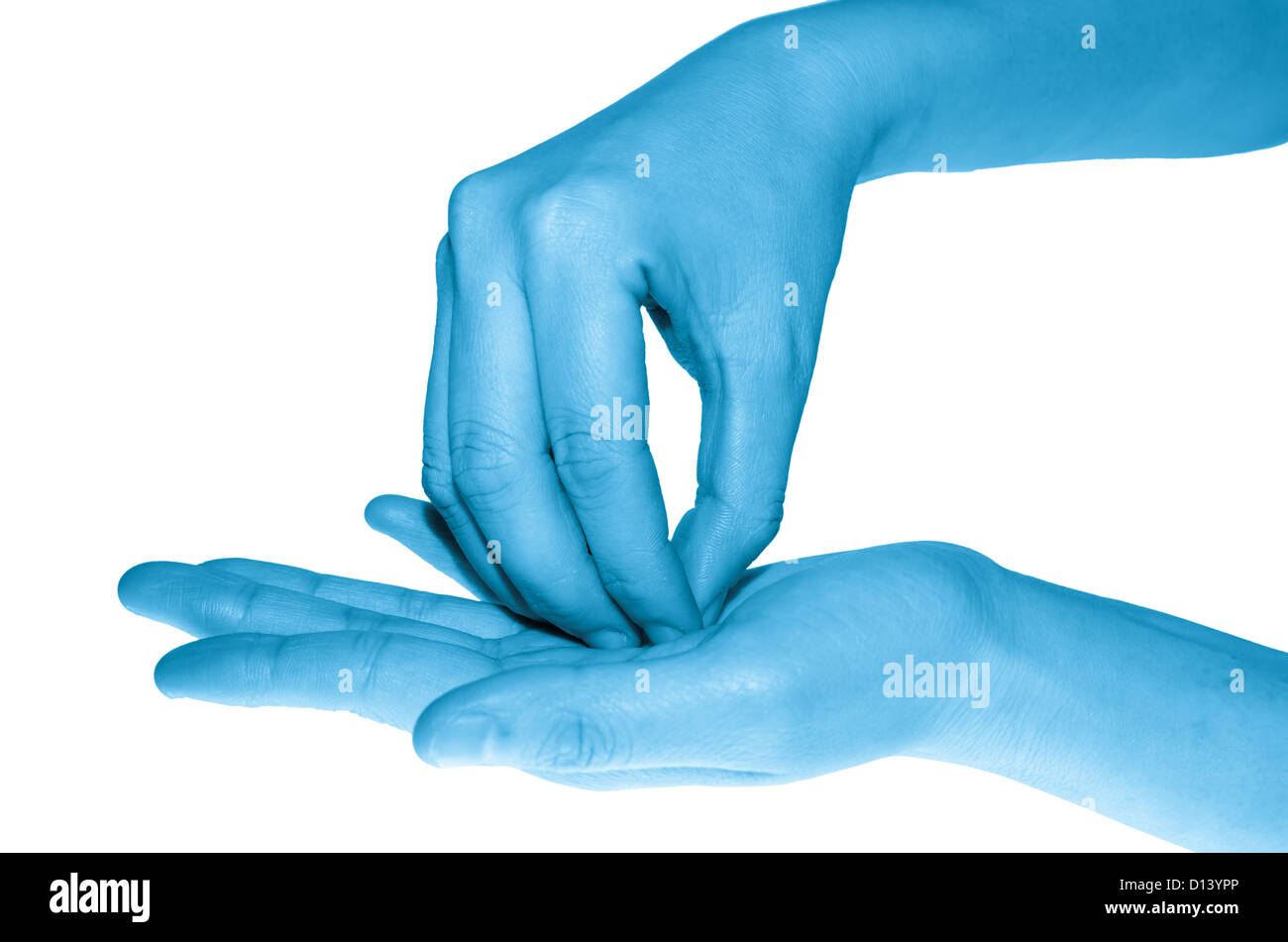 professional medical hand washing gesture isolated on white Stock Photo ...