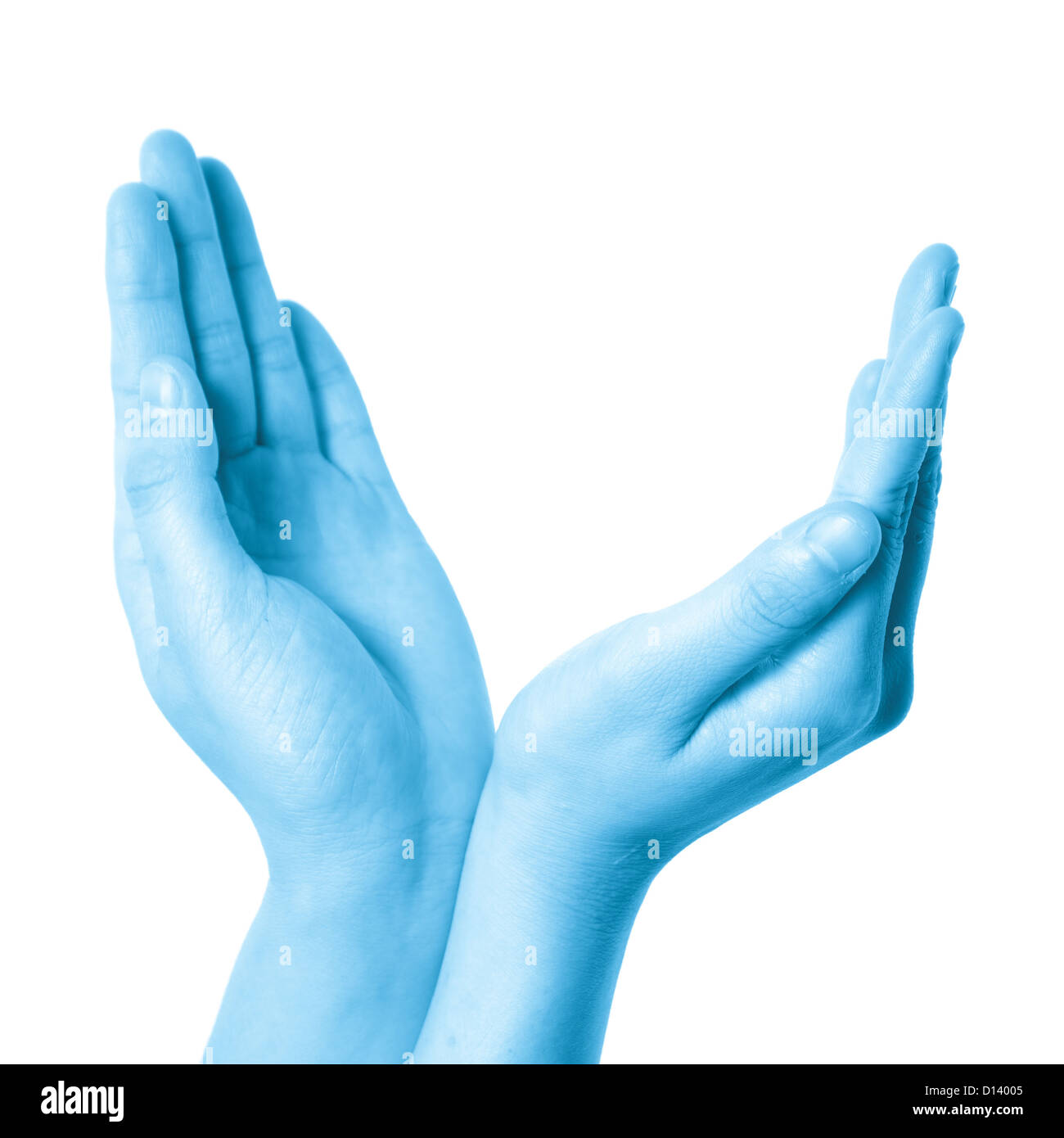 open hand isolated on white background Stock Photo - Alamy