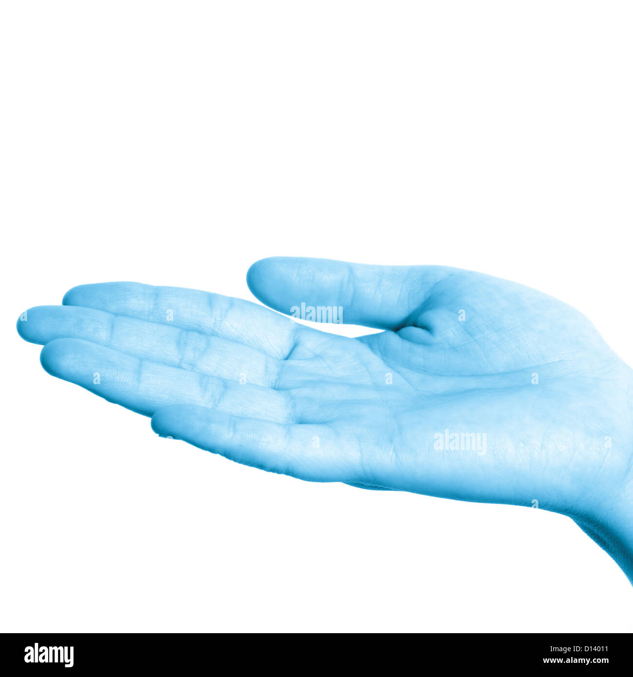 open hand isolated on white background Stock Photo - Alamy