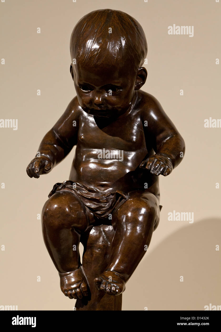 Bronze sculpture of baby boy Stock Photo - Alamy