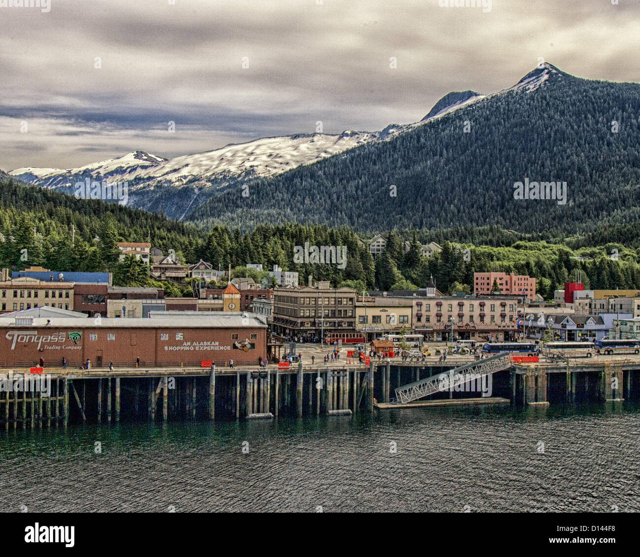 July 6, 2012 - Ketchikan Gateway Borough, Alaska, US - The downtown ...