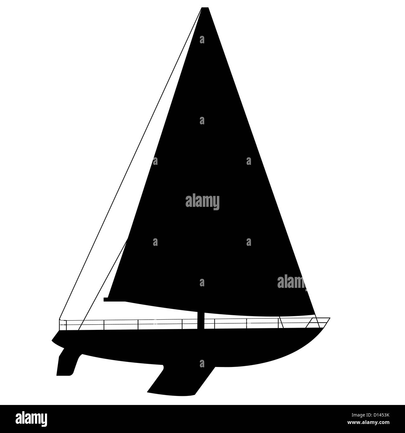 Sailing boat floating Stock Photo - Alamy