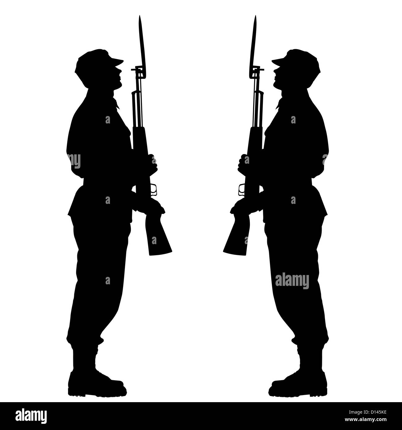 Soldiers Silhouette Cut Out Stock Images & Pictures - Alamy