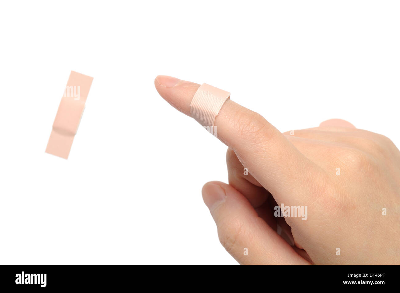 Applying a band-aid Stock Photo - Alamy