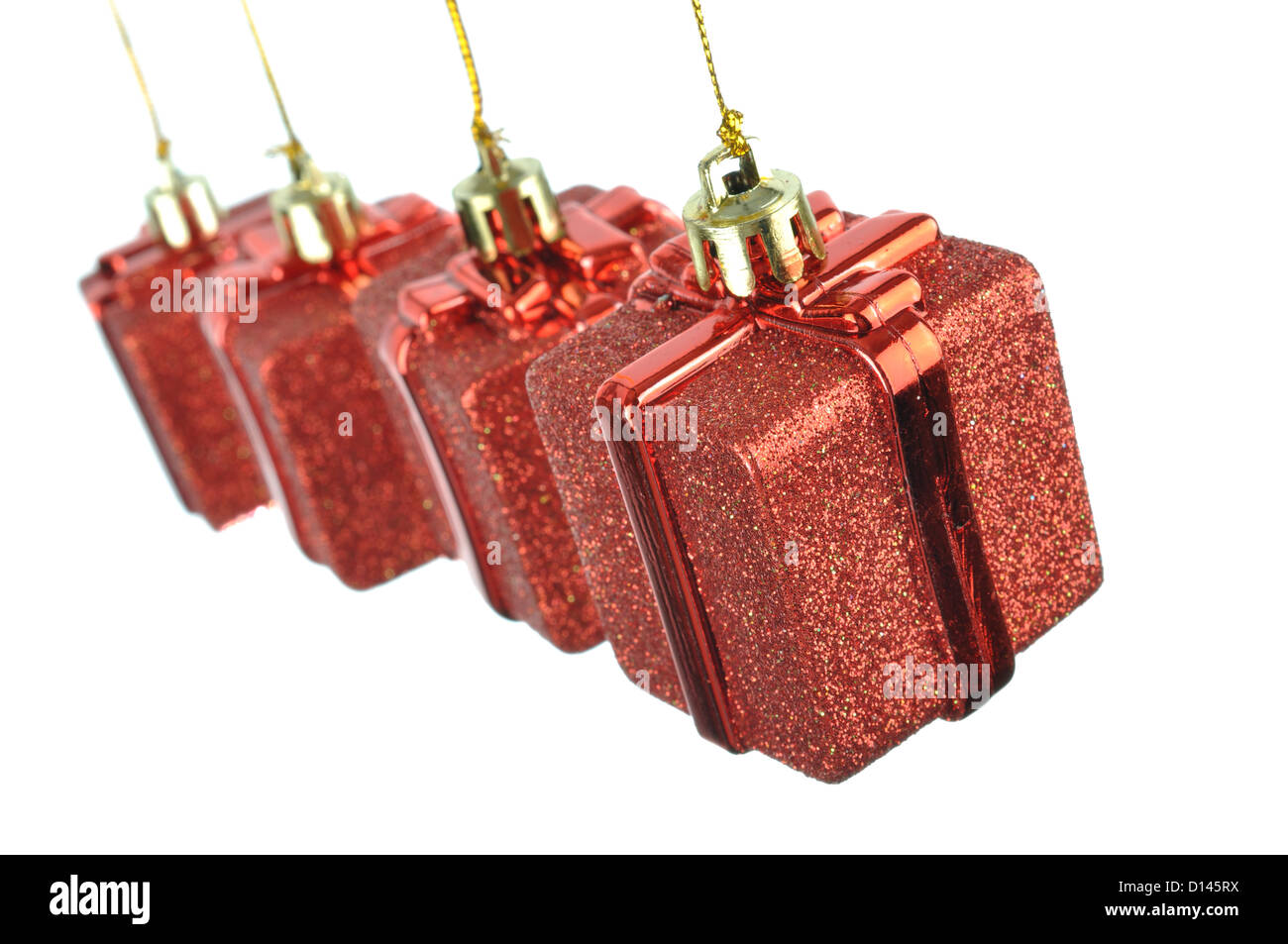 Three red gift box hi-res stock photography and images - Alamy