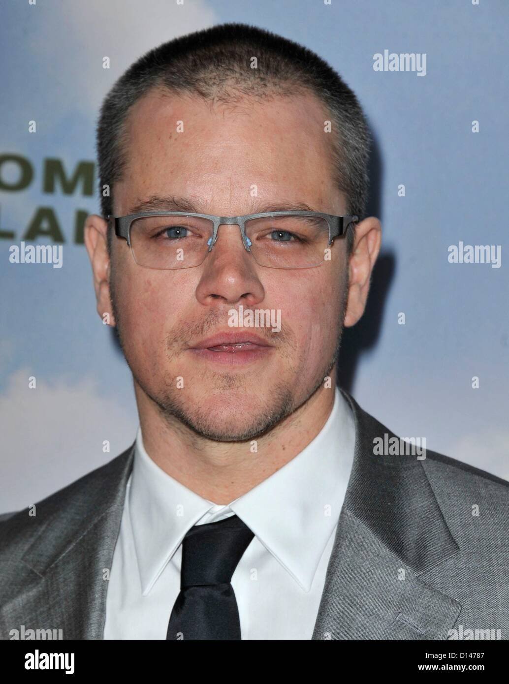 Los Angeles, USA. 6th December 2012. Matt Damon at arrivals for ...