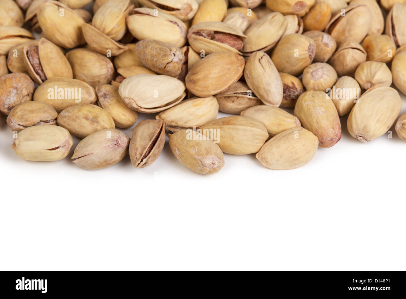 border from pistachios isolated on white background Stock Photo - Alamy