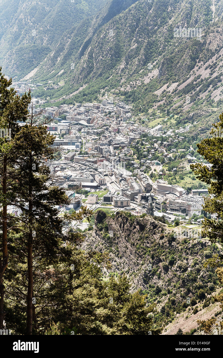 andorra la vella view from a distance Stock Photo - Alamy