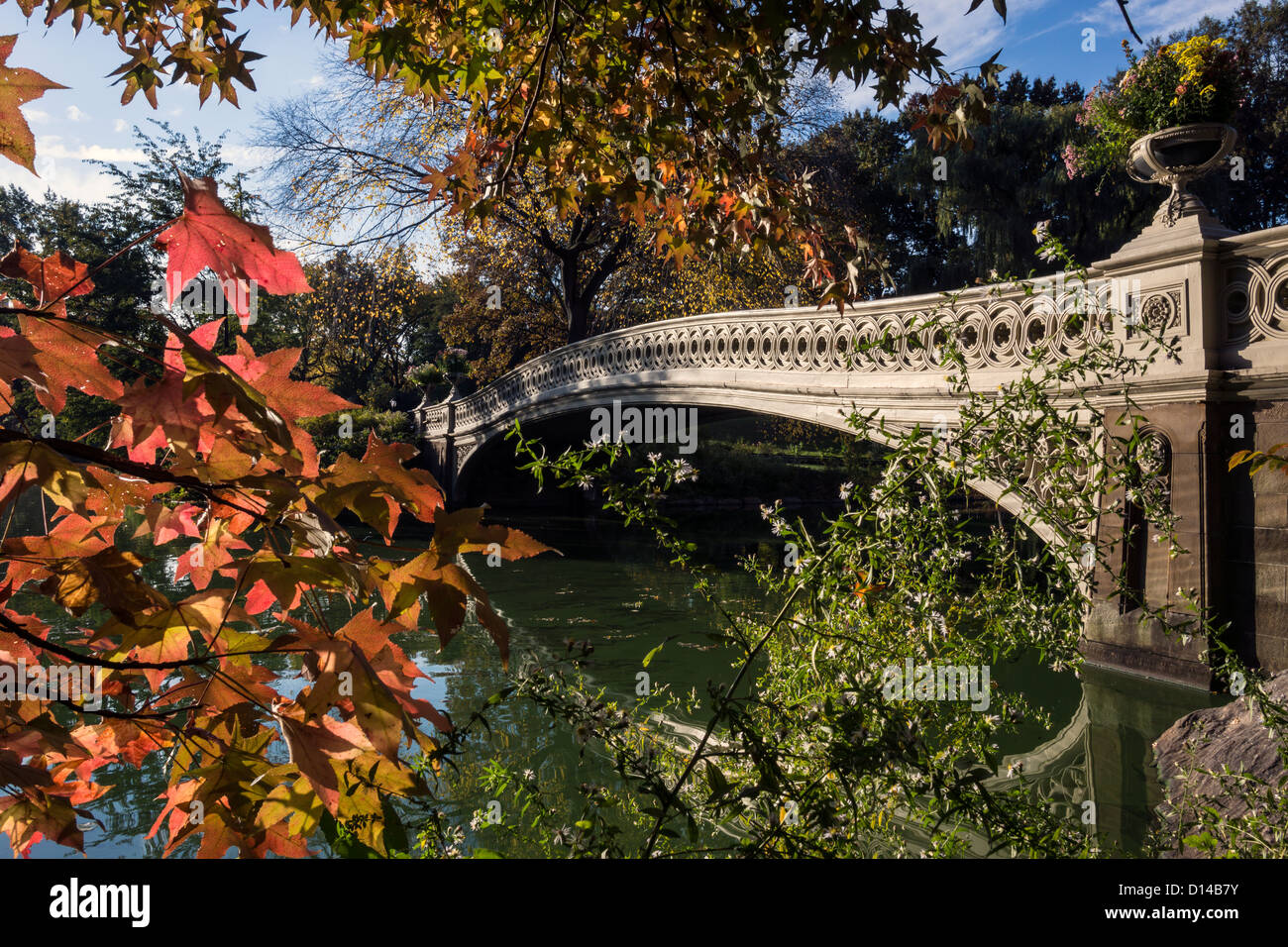 Central Park New York City Bow Bridge Stock Photo - Alamy