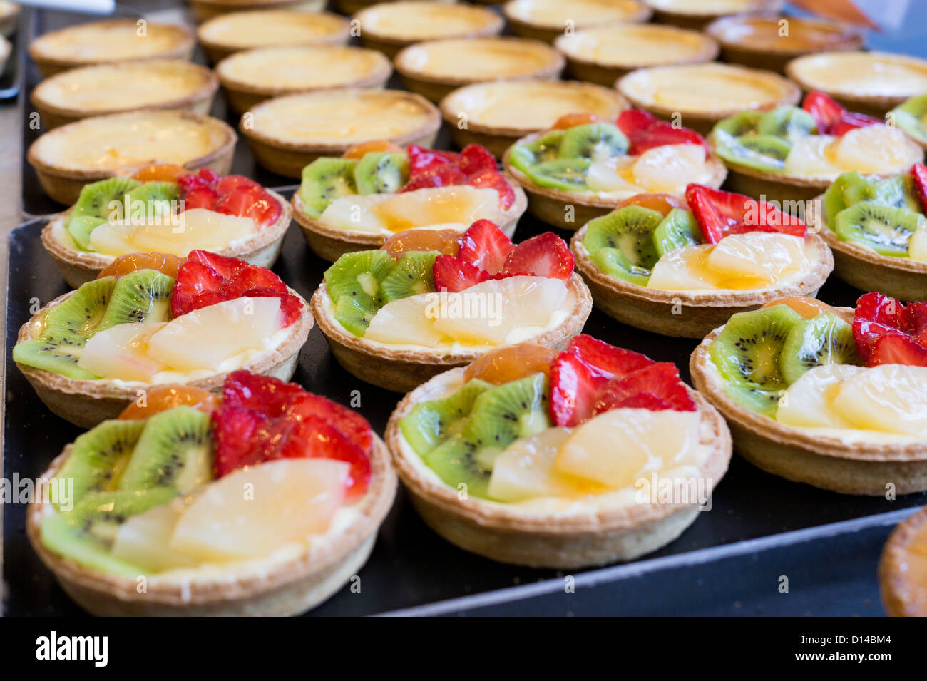 French fruit pastries patisserie Stock Photo - Alamy