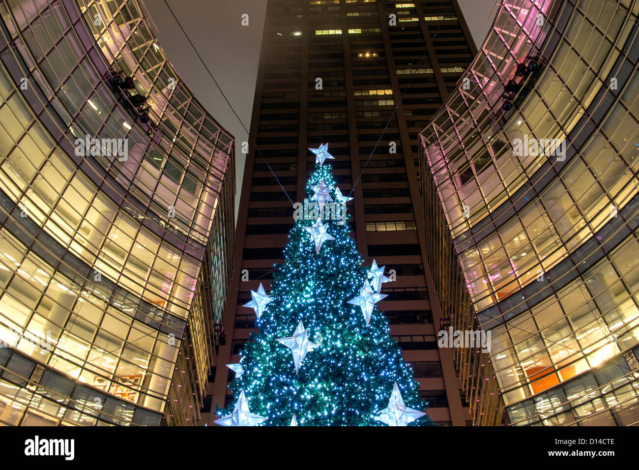 New York City Manhattan at night Christmas tree Stock Photo - Alamy