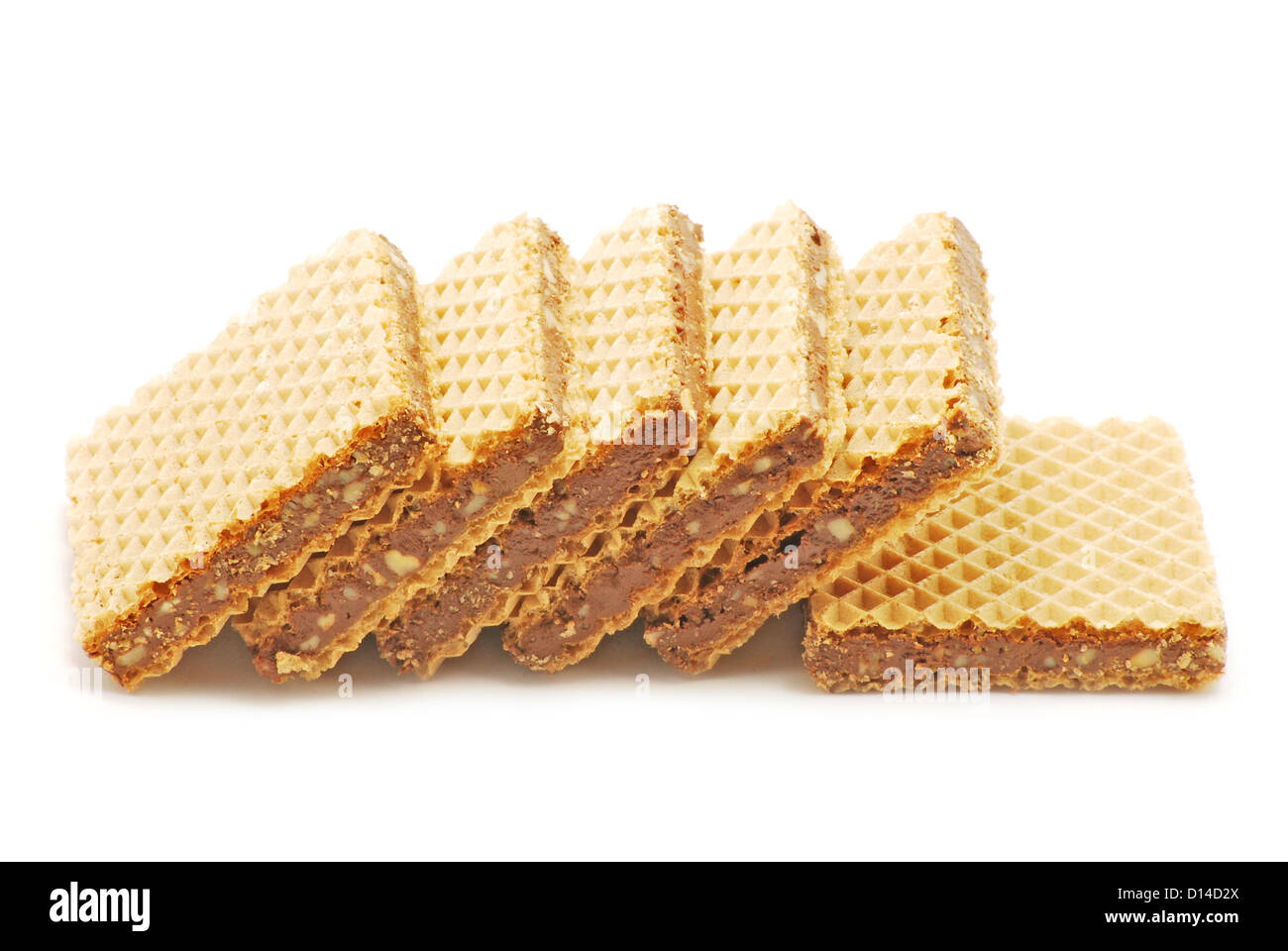 Wafers isolated on white background Stock Photo - Alamy