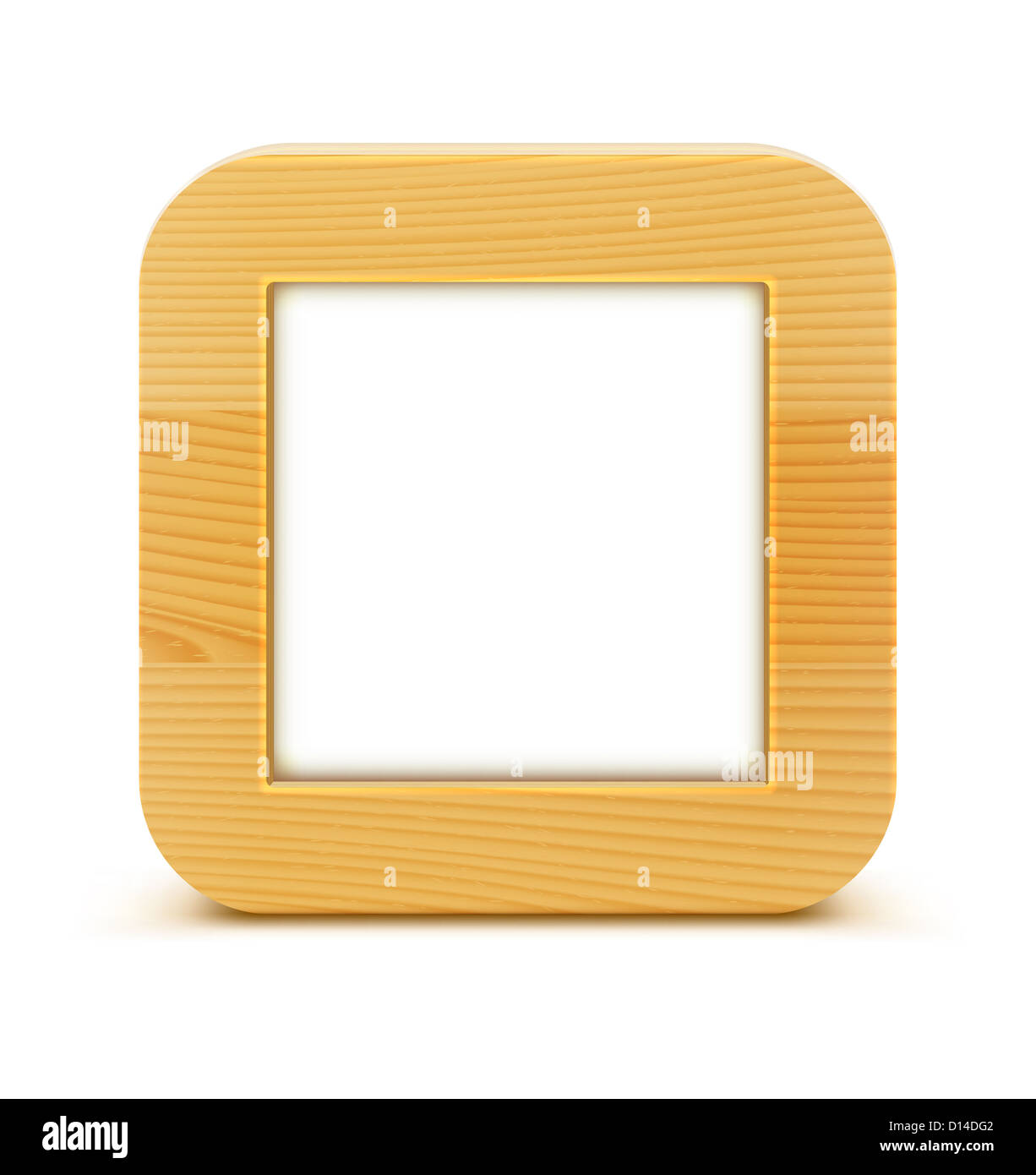detailed square wooden frame isolated on white background Stock Photo ...