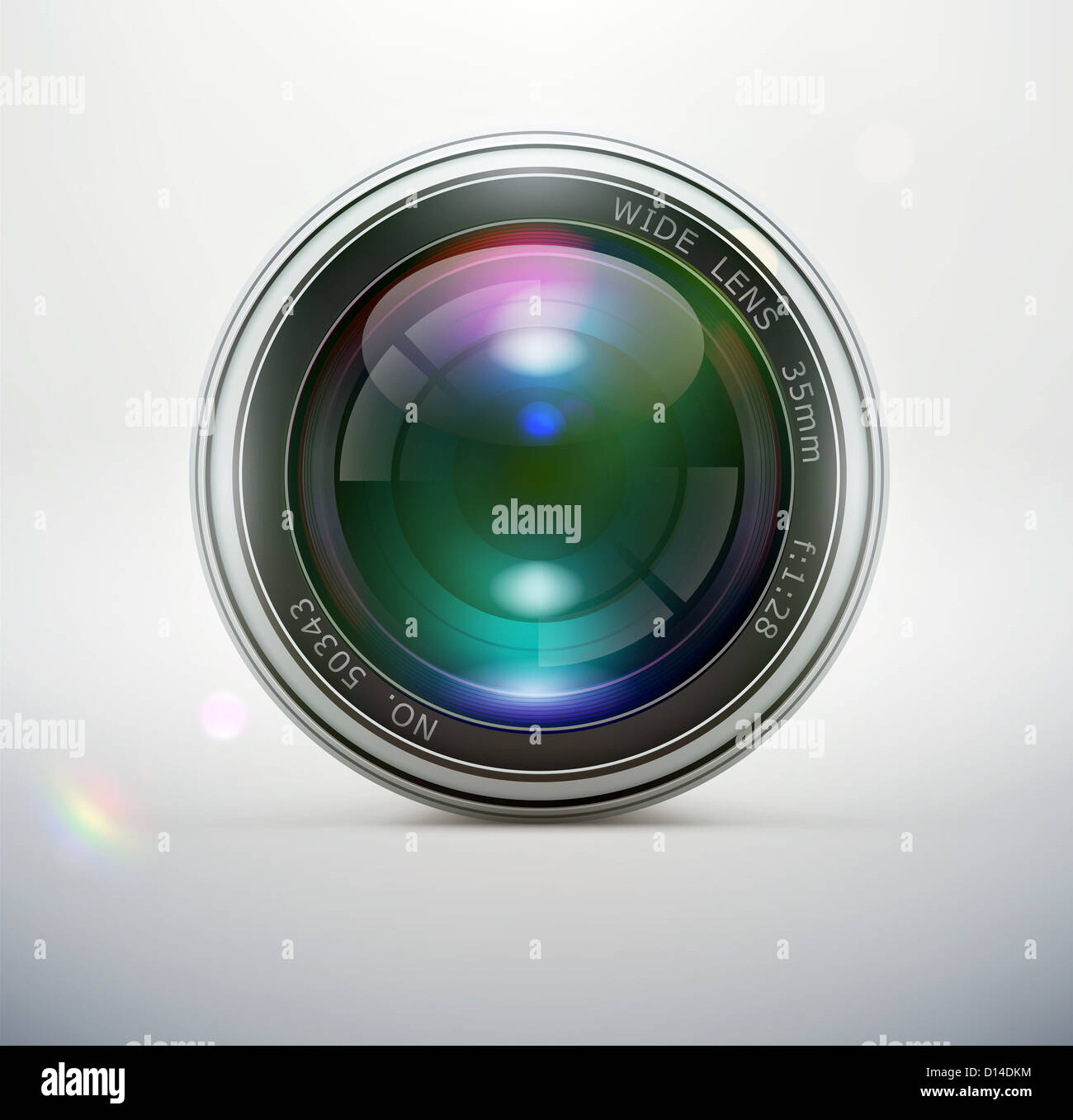 single detailed camera lens icon isolated on soft background Stock ...