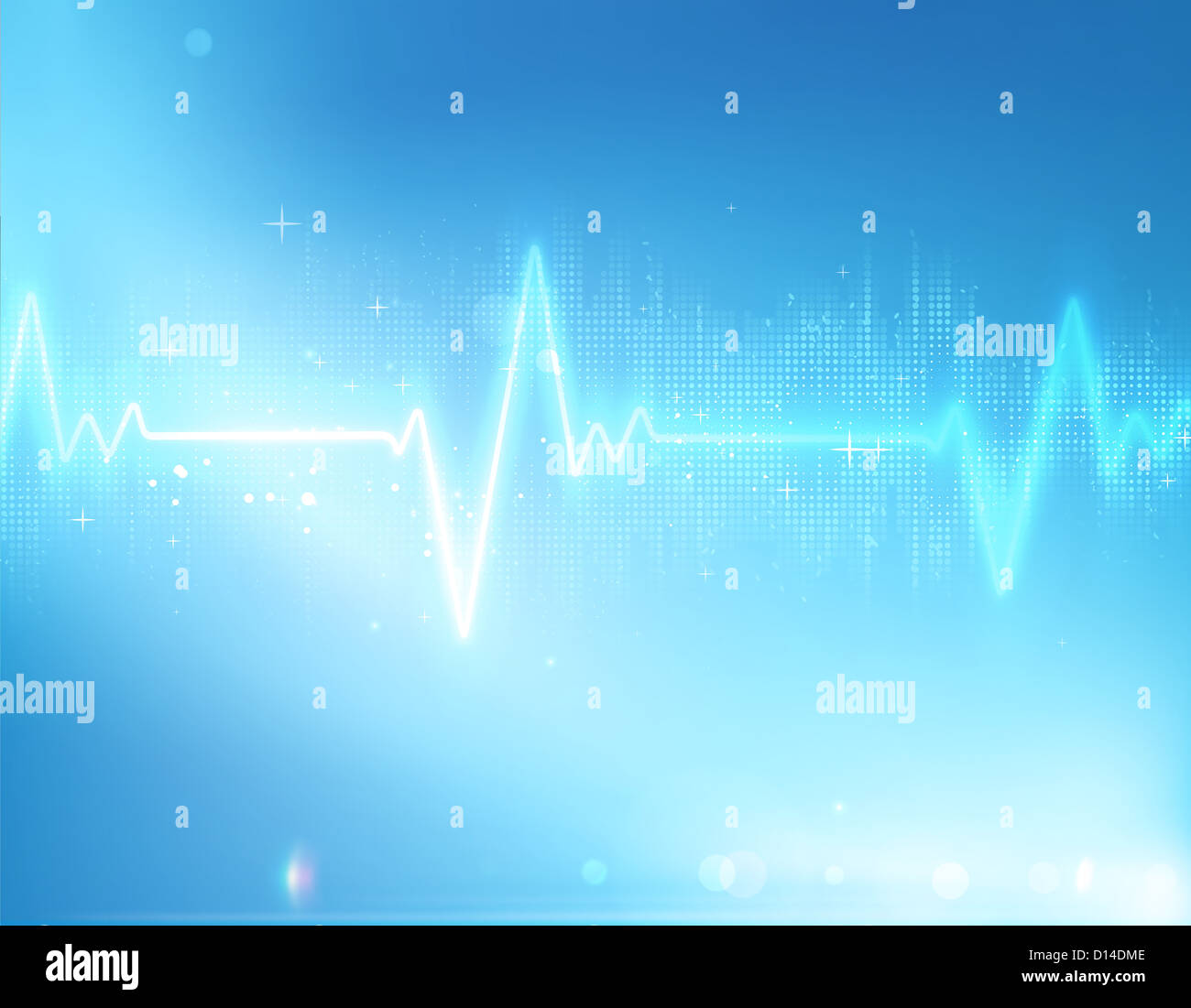 electrocardiogram line on blue soft background Stock Photo - Alamy