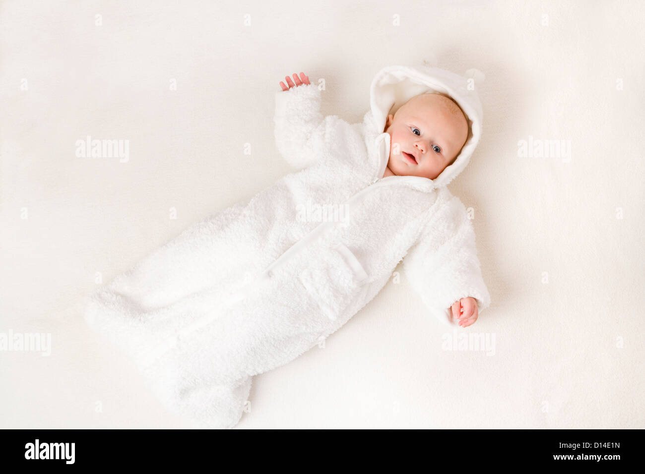 baby lying on his back Stock Photo - Alamy