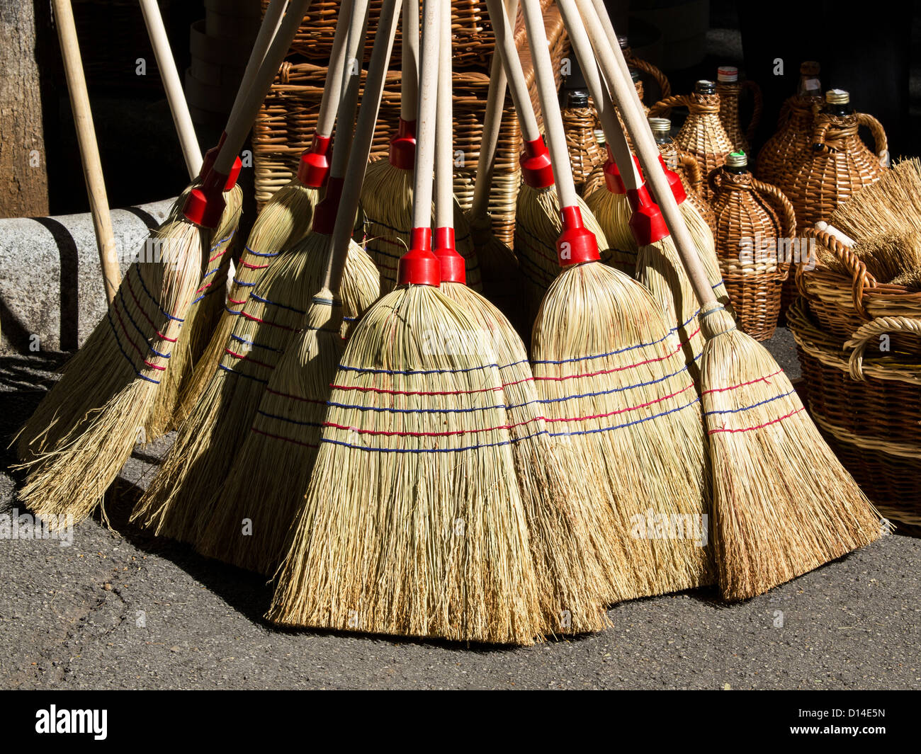 Reed broom hi-res stock photography and images - Alamy