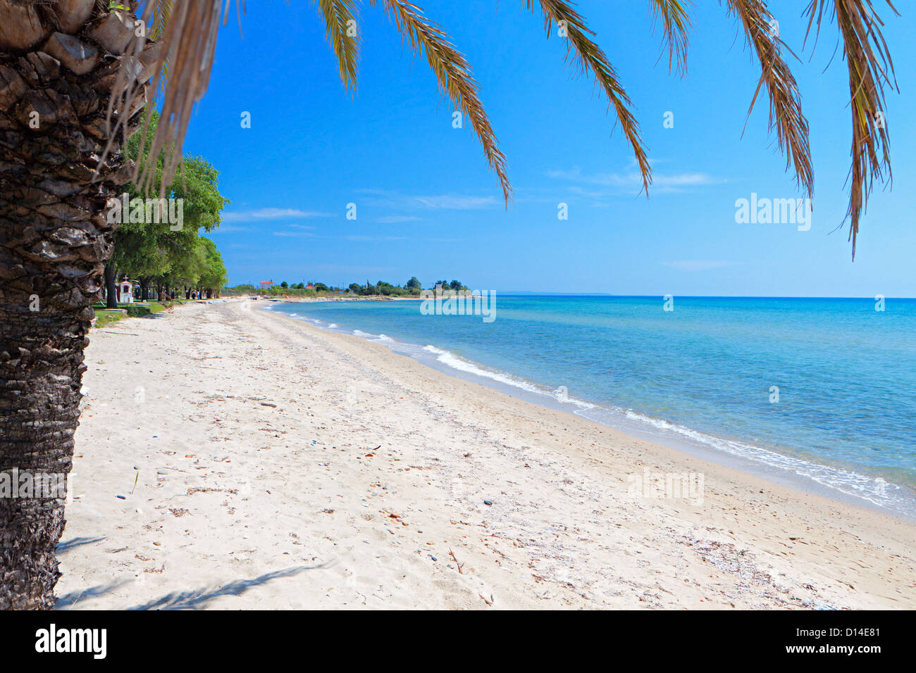 Scenic beach at Chalkidiki peninsula of north Greece near Thessaloniki ...