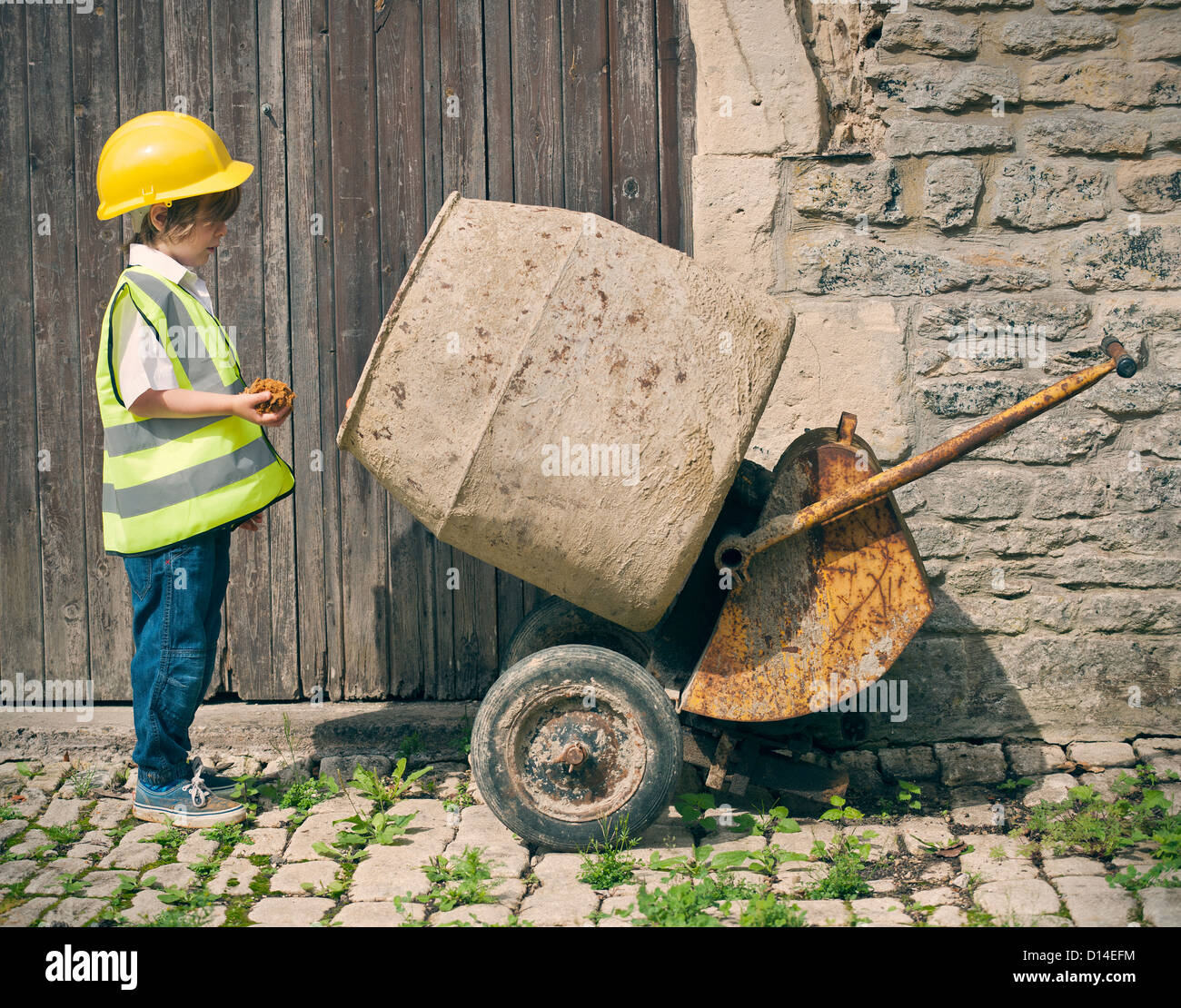 Construction Children Playing Outdoor High Resolution Stock Photography ...