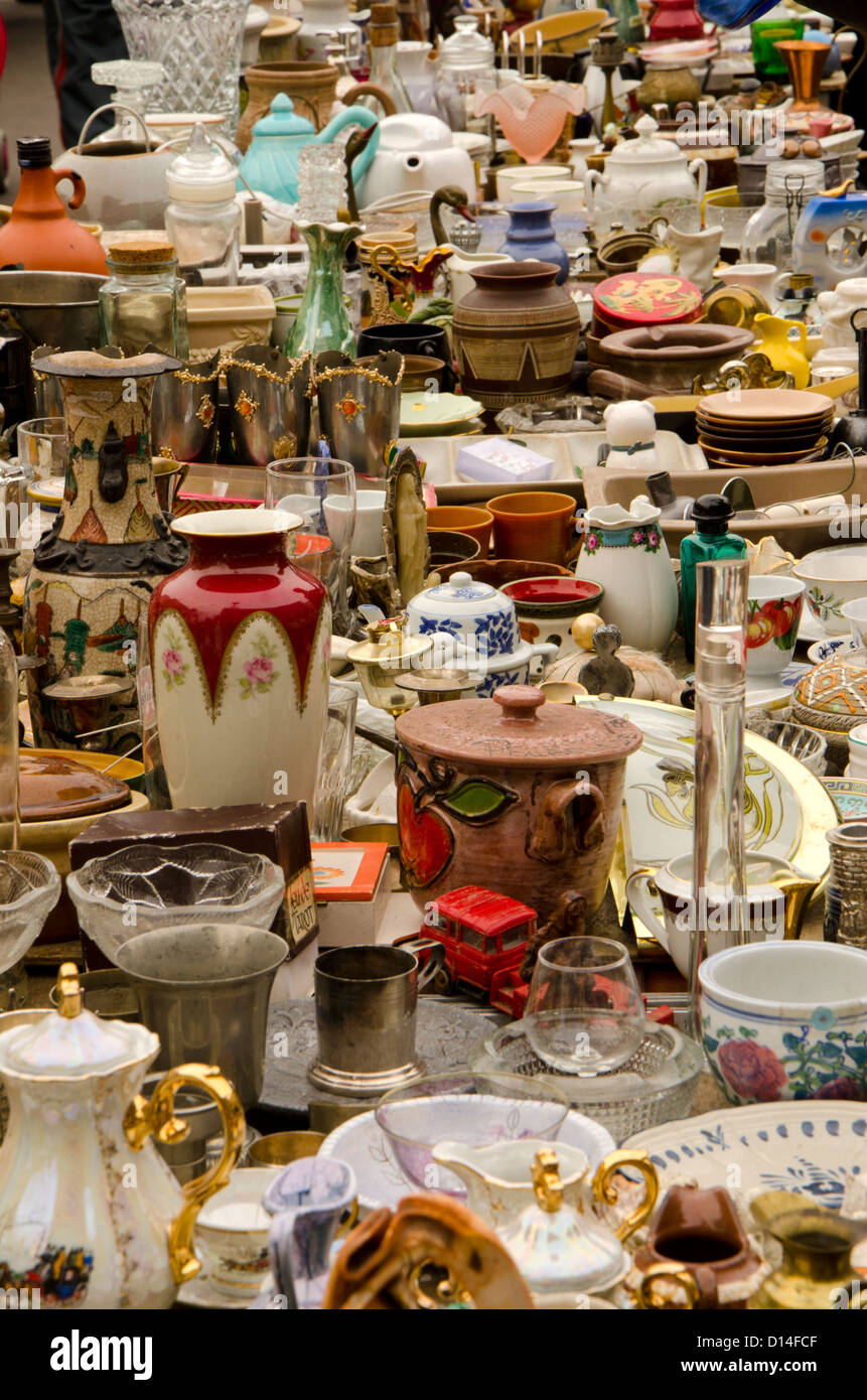 The market at place d'aligre, partly a flea market at the square of ...